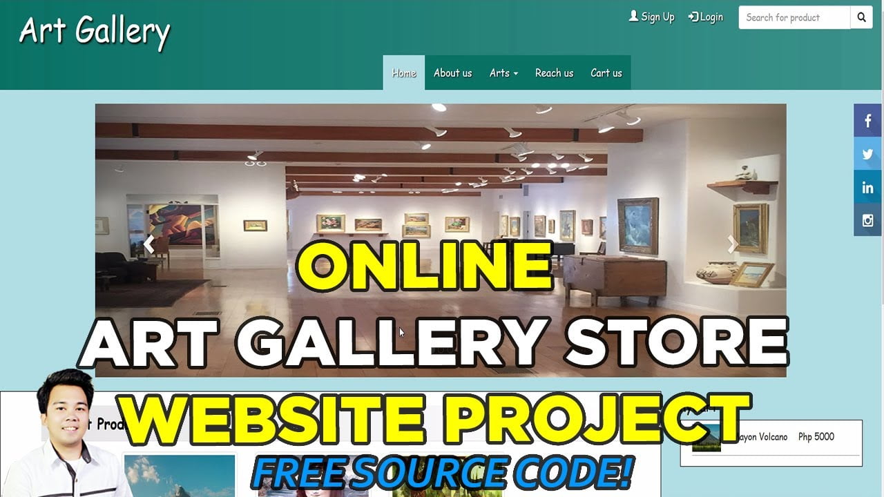 Online Art Gallery Management System In PHP MySQL Free Source Code | Campcodes