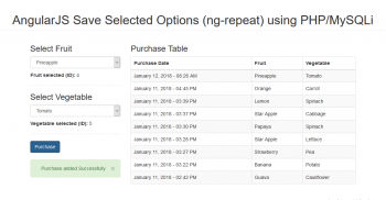 Save Selected Options Using AngularJS And PHP/MySQLi | Free Source Code