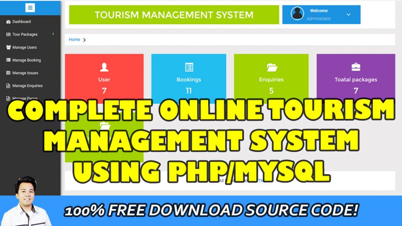 Complete Online Tourism Management System In PHP MySQL Free Source Code | Campcodes