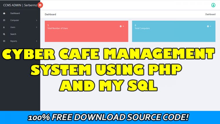 Cybercafe Management System Using PHP And MySQL | Campcodes