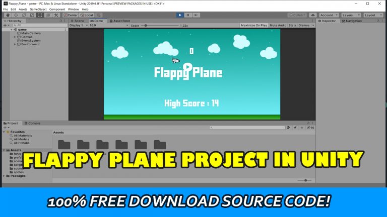 Flappy Plane Game In Unity Engine | Campcodes