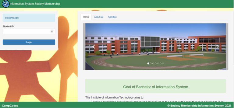 Society Membership Information System Using PHP/MySQLi | Campcodes