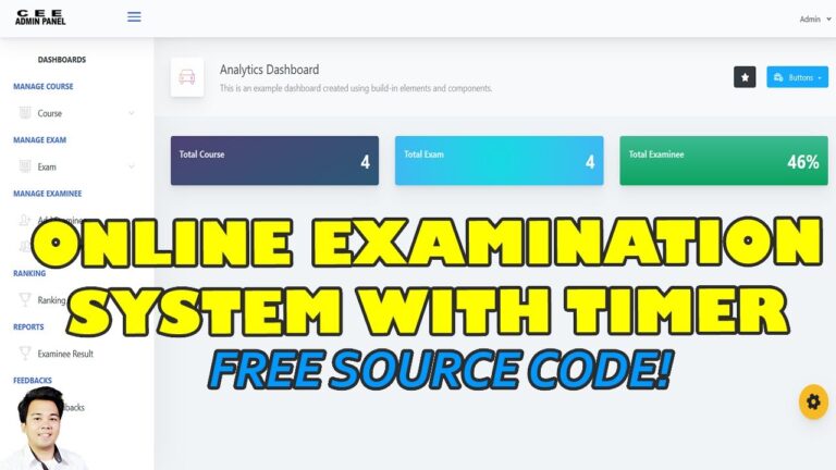Online Examination System With Timer In PHP MySQL Free Source Code | Campcodes