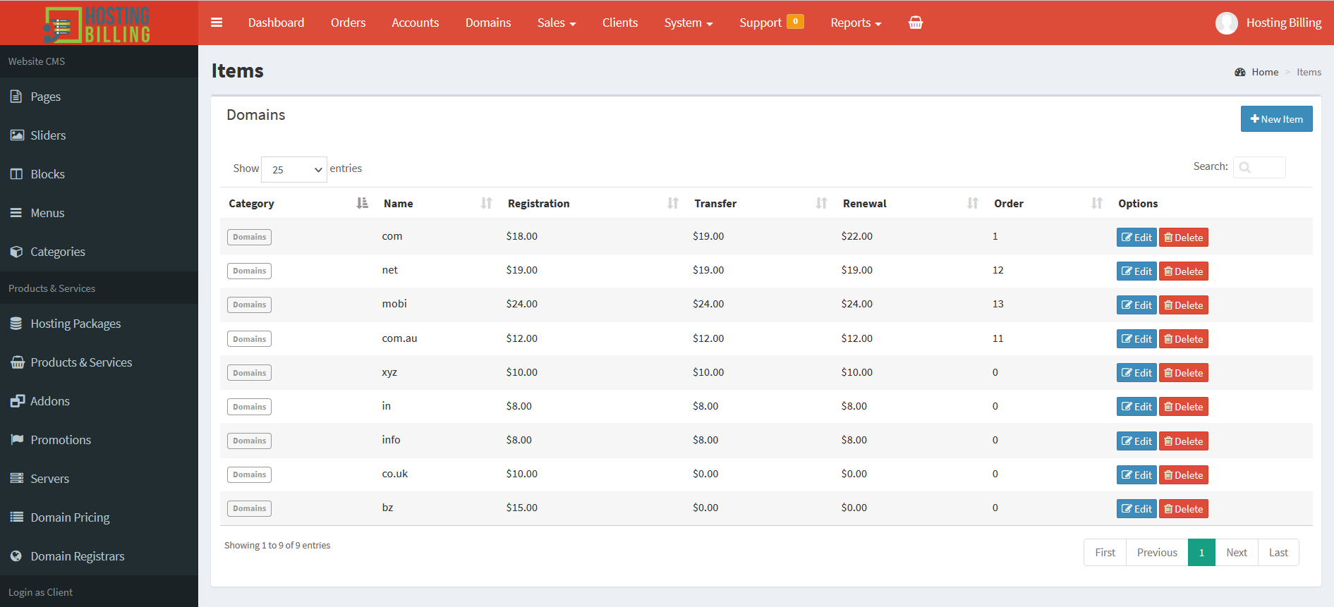 Complete Domain And Web Hosting Invoicing System In Php Mysql Free Source Code Campcodes