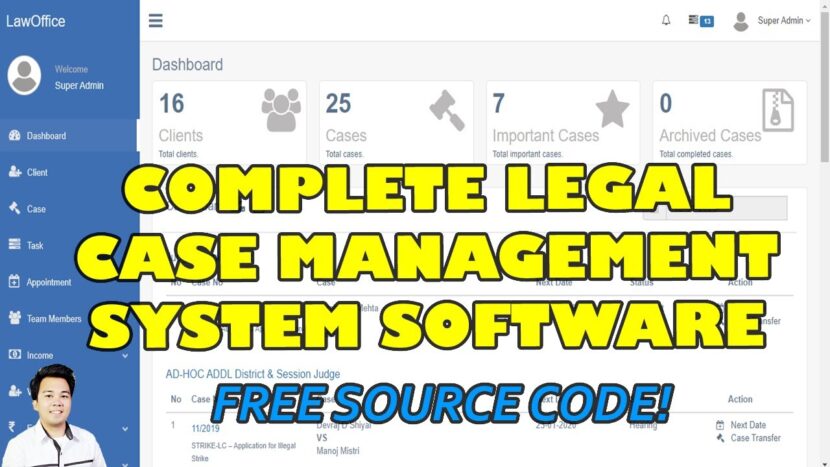 Complete Legal Case Management System Software In PHP MySQL Free Download | Campcodes