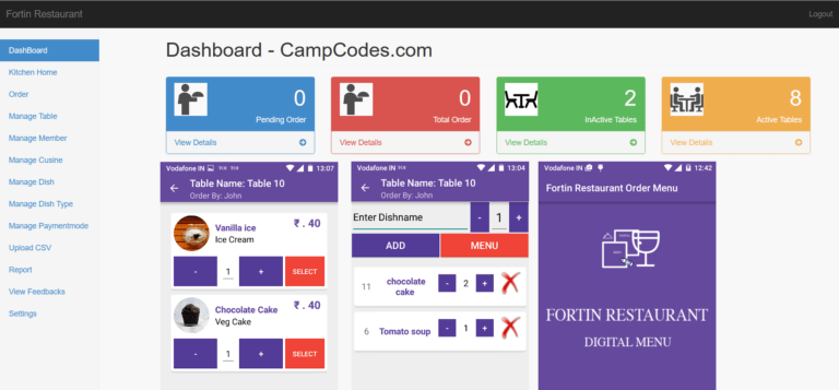 Complete Online Restaurant Waiter Ordering System With Mobile App ...