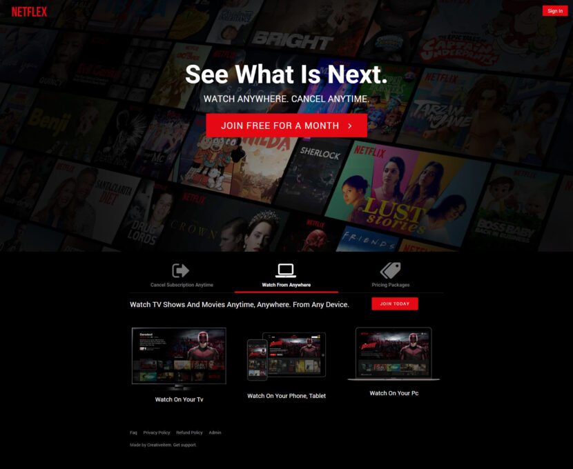 Complete Netflix Clone Movie Subscription System In PHP MySQL Free Source Code | Campcodes