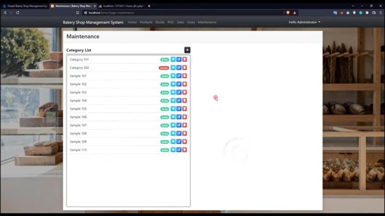 Simple Bakery Shop Management System In PHP MySQL | Campcodes